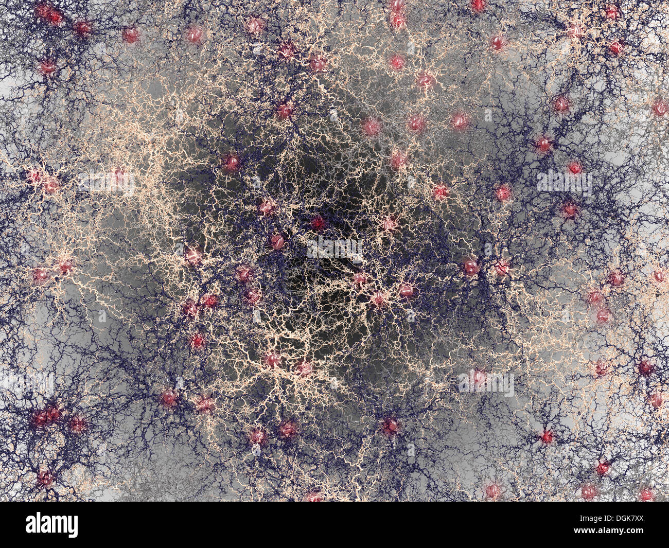 Computer graphic illustration of a neural network Stock Photo - Alamy