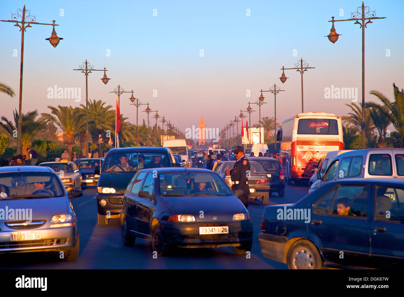Traffic, Marrakech, Morocco, North Africa Stock Photo - Alamy