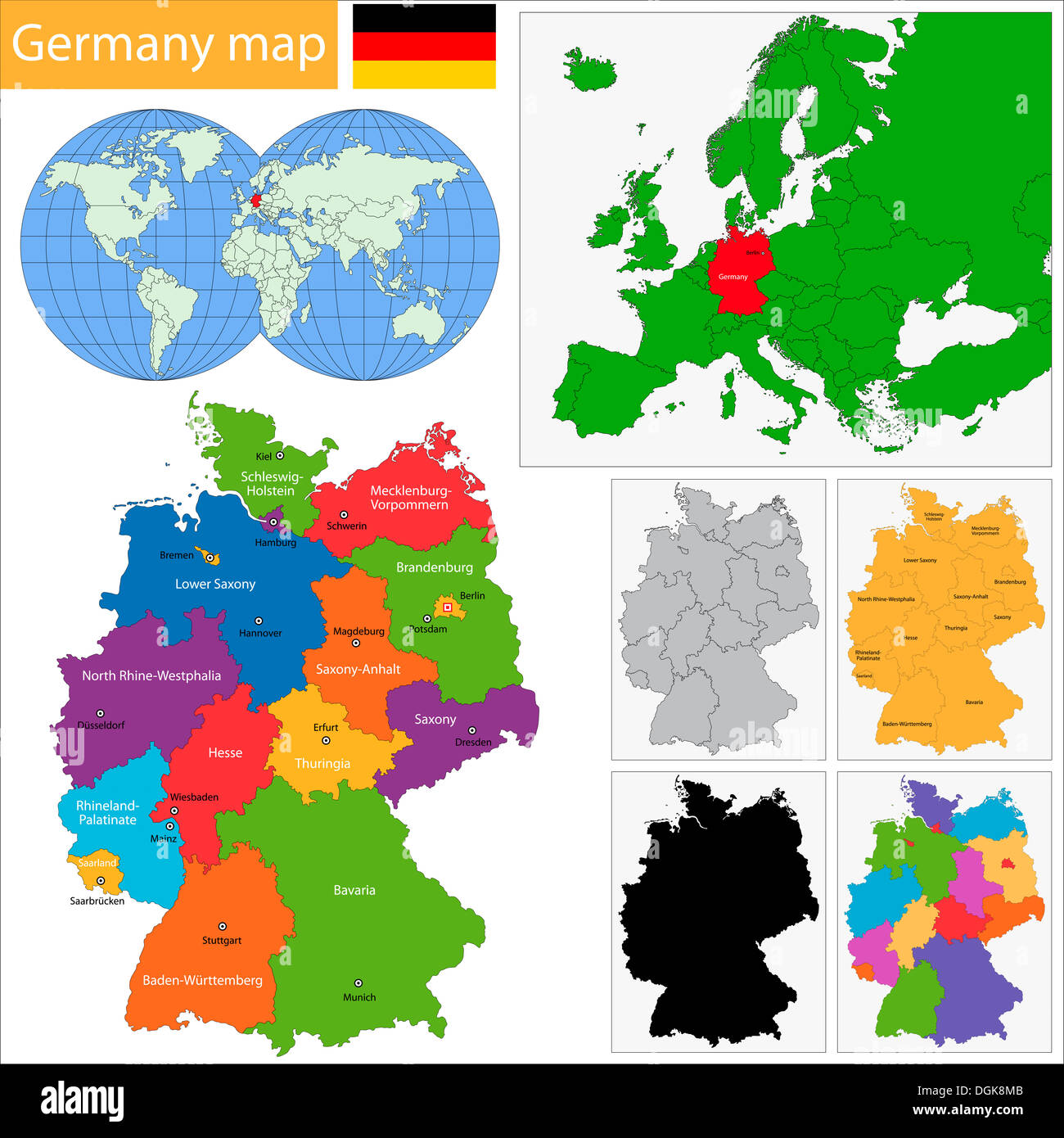 Berlin district map hi-res stock photography and images - Alamy