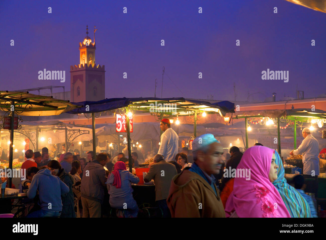 The Night Market, Jemaa El Fna Square, Marrakech, Morocco, North Africa ...
