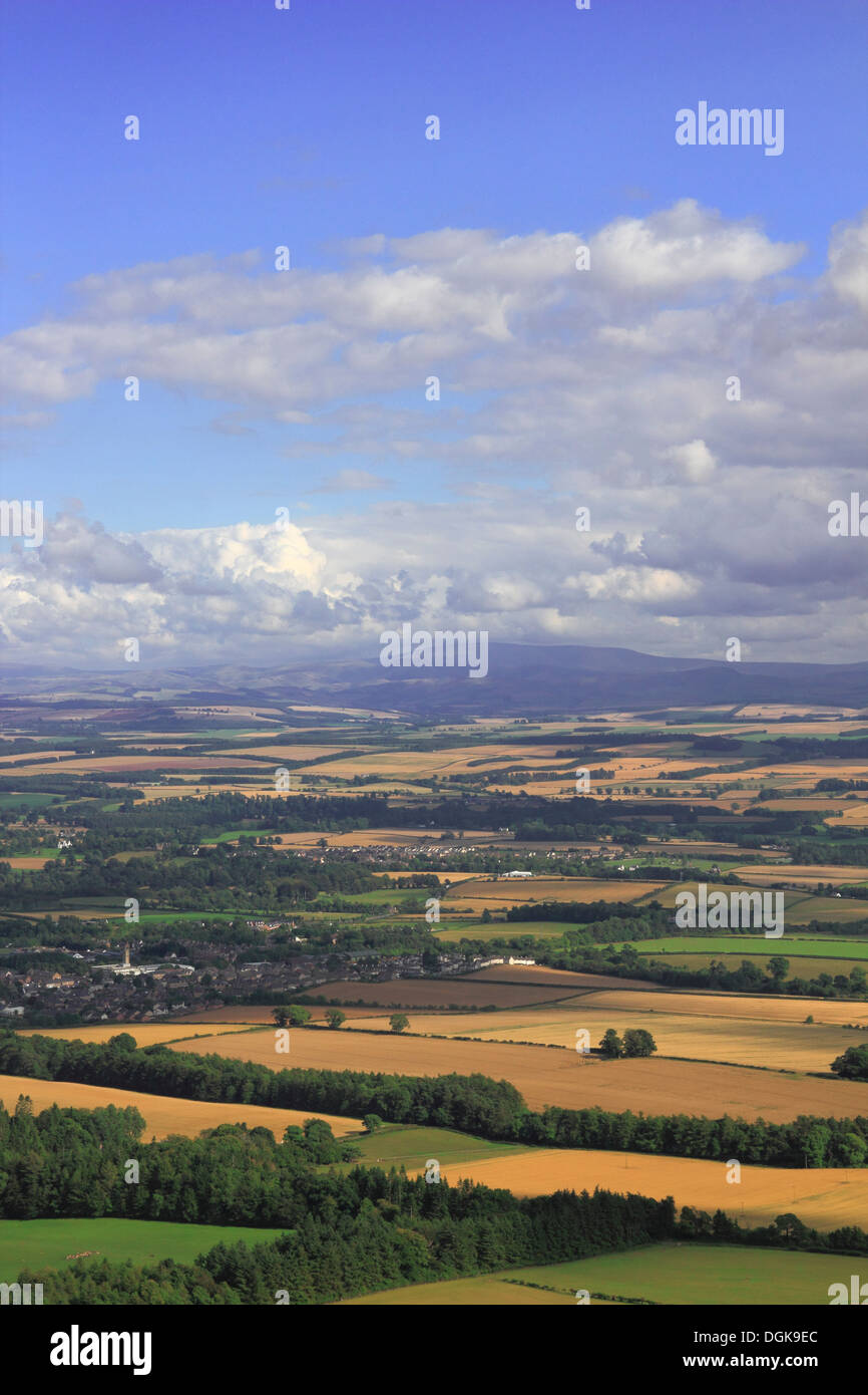View of Tweeddale with the Cheviot Hills Beyond, Borders County ...