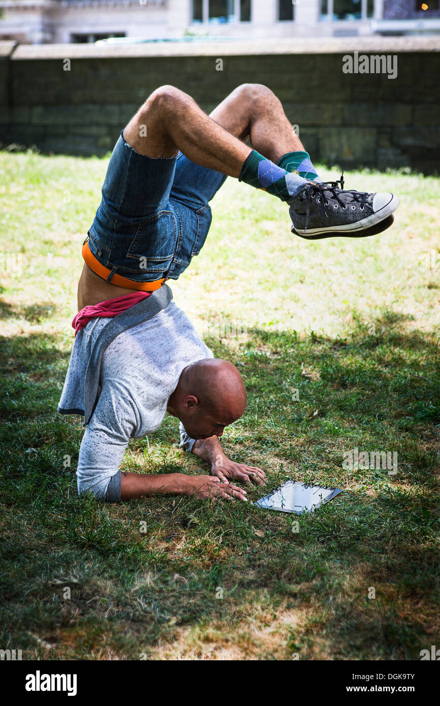 Handstand humor hi-res stock photography and images - Alamy