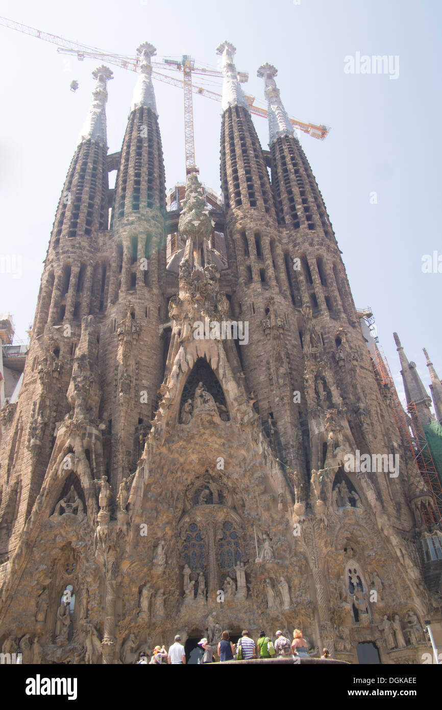 Antoni Gaudi's "Sagrada Familia" (Sacred Family) Cathedral, Barcelona ...