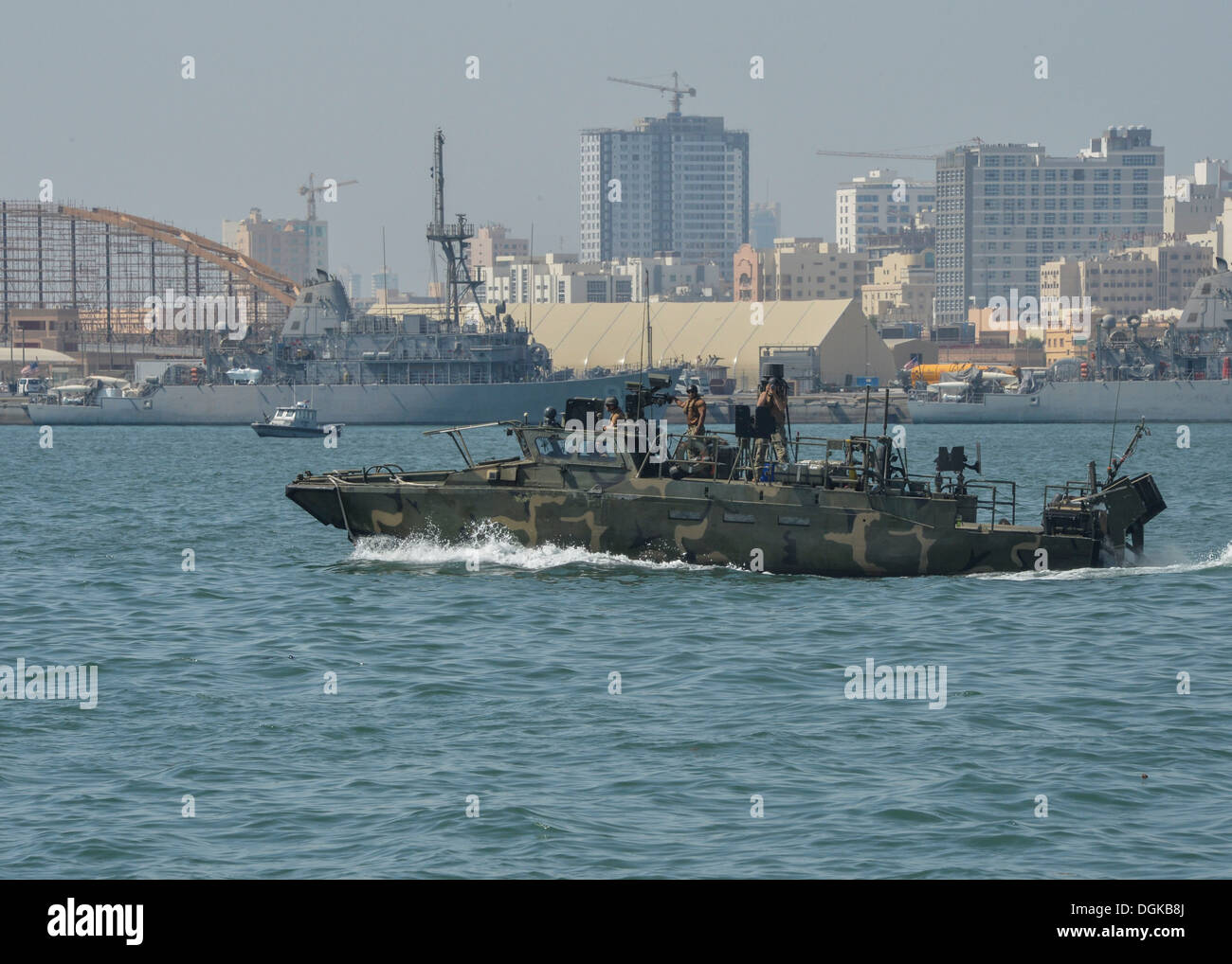 NAVAL SUPPORT ACTIVITY BAHRAIN (Oct. 16, 2013) A Riverine Command Boat ...
