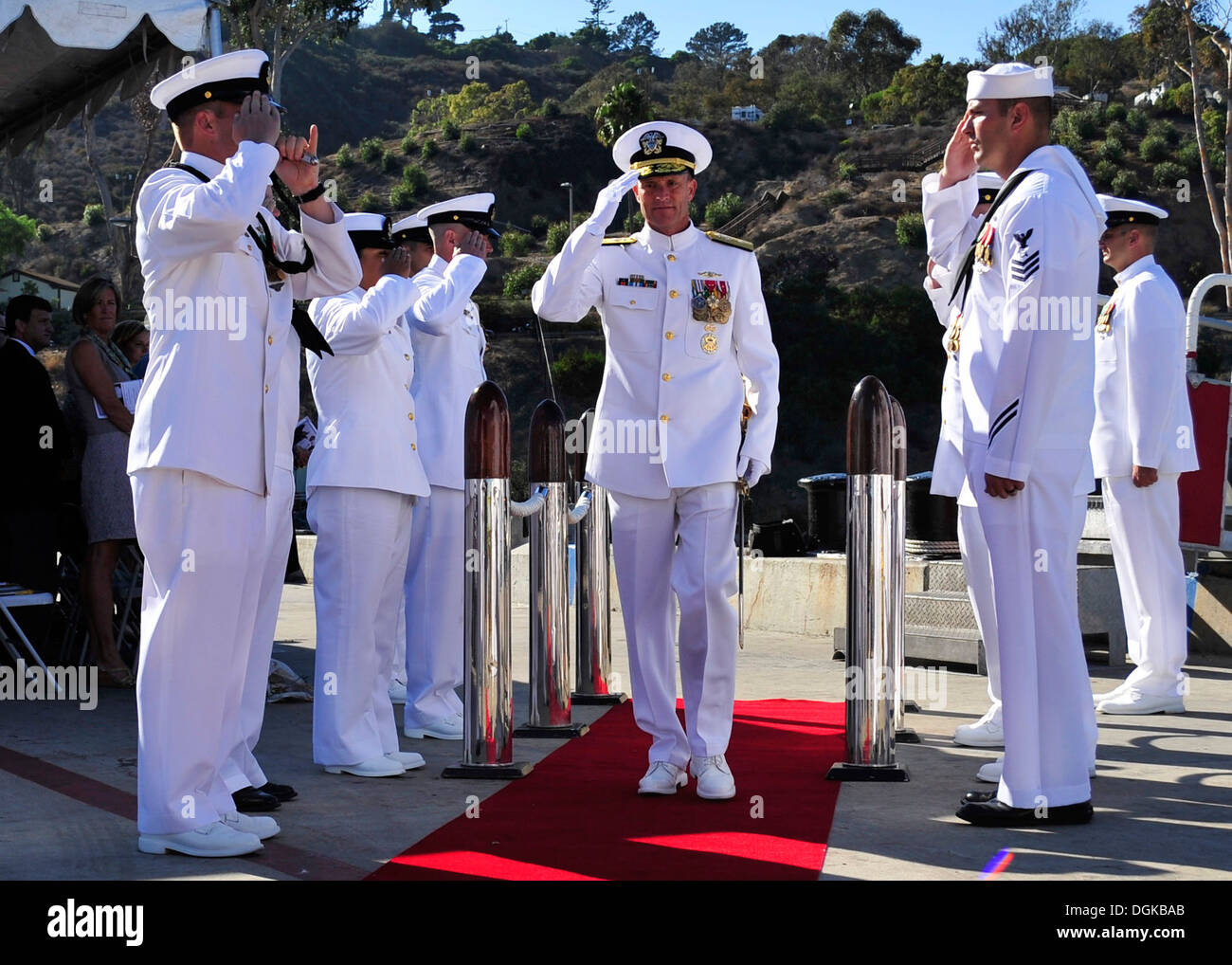 Rear Adm. William Merz, commander of Naval Mine and Anti-Submarine ...