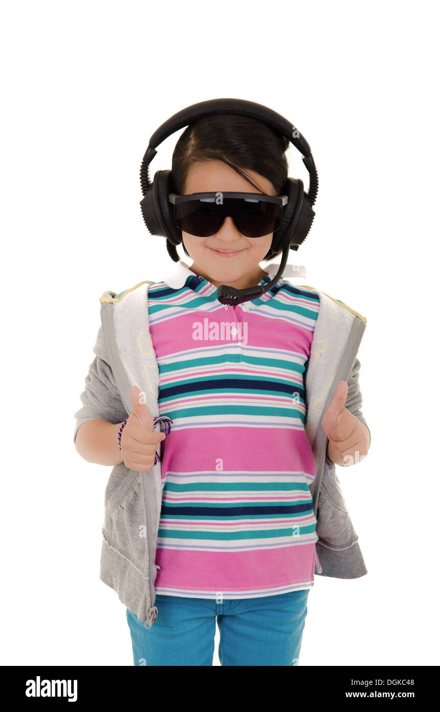 girl with protective equipment and ear protection Stock Photo - Alamy