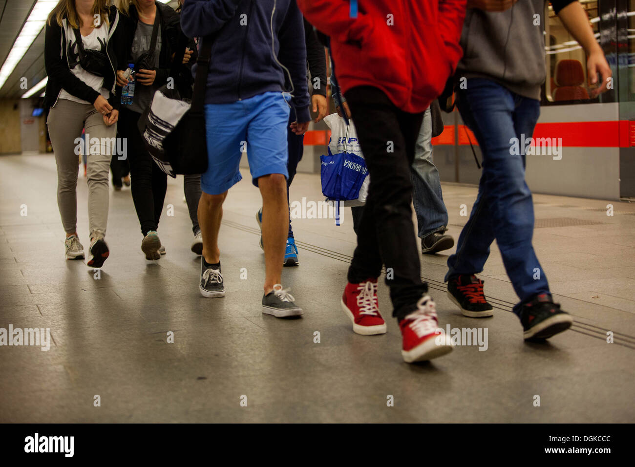 Prague metro station Háje people Prague Czech Republic, Europe Stock ...