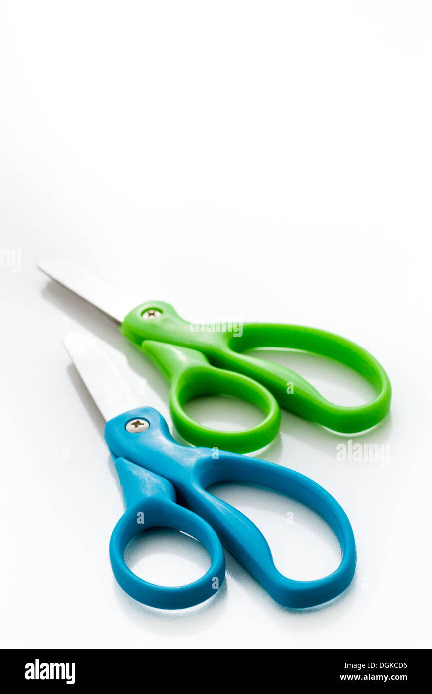 Color scissors for school supplies on a white background Stock Photo ...