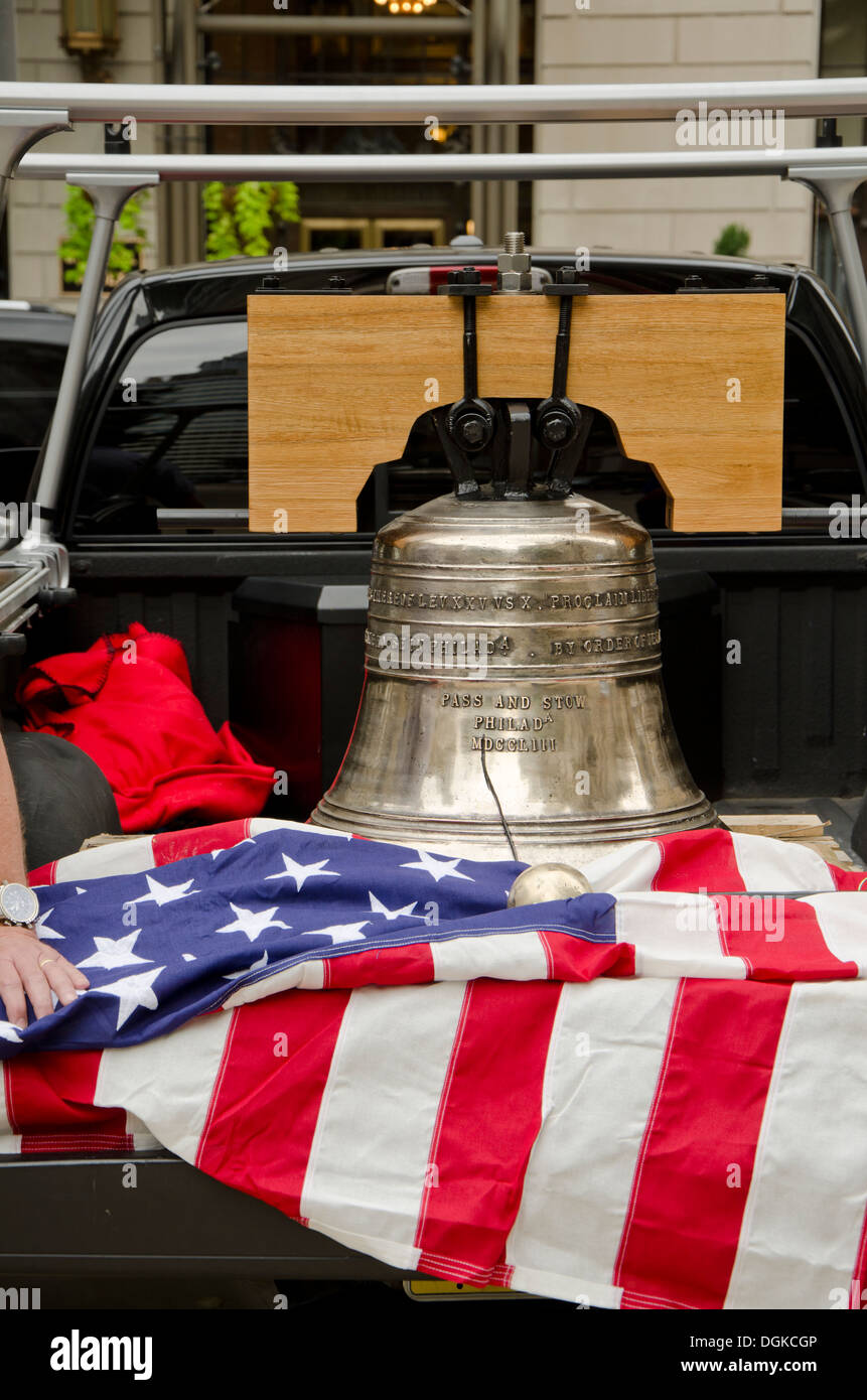 A replica of Liberty Bell, Philadelphia is shown during government ...