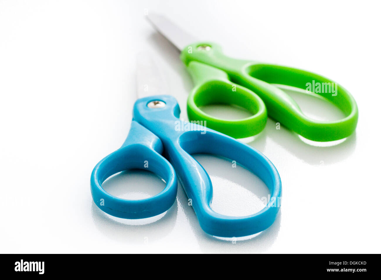 Color scissors for school supplies on a white background Stock Photo ...