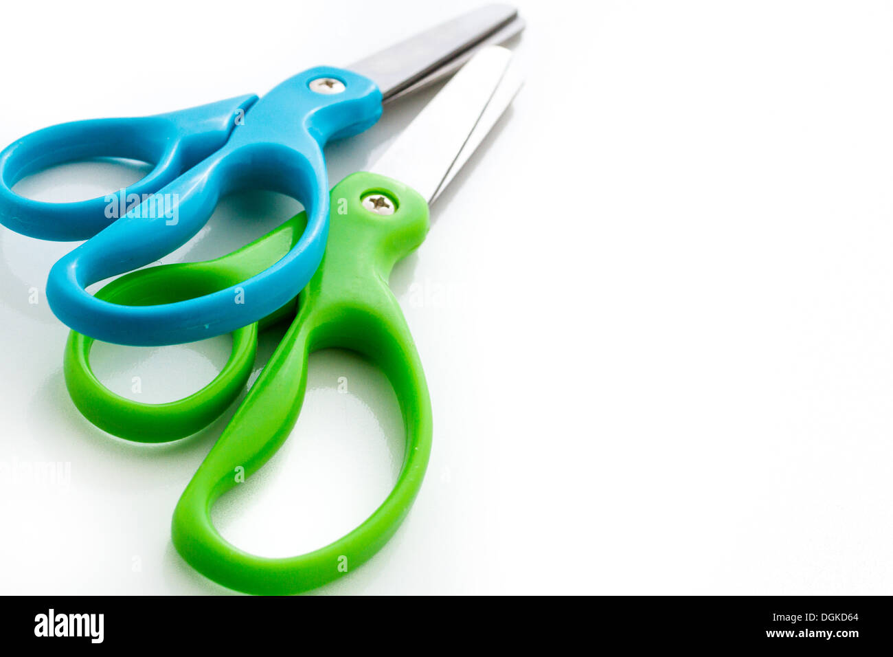 Color scissors for school supplies on a white background Stock Photo ...