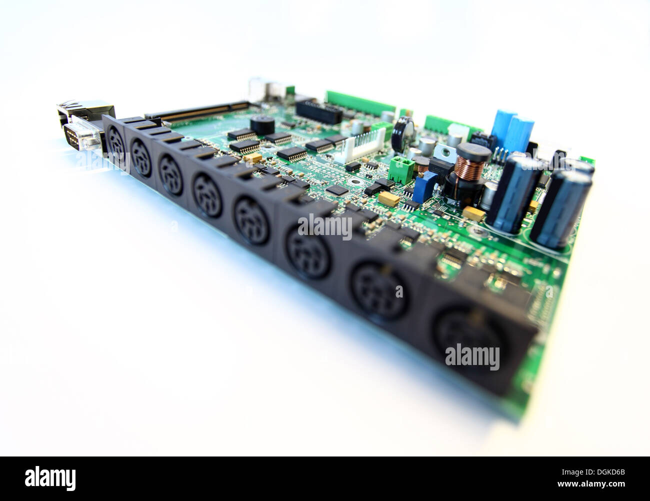 electronic circuit and component on white background Stock Photo - Alamy