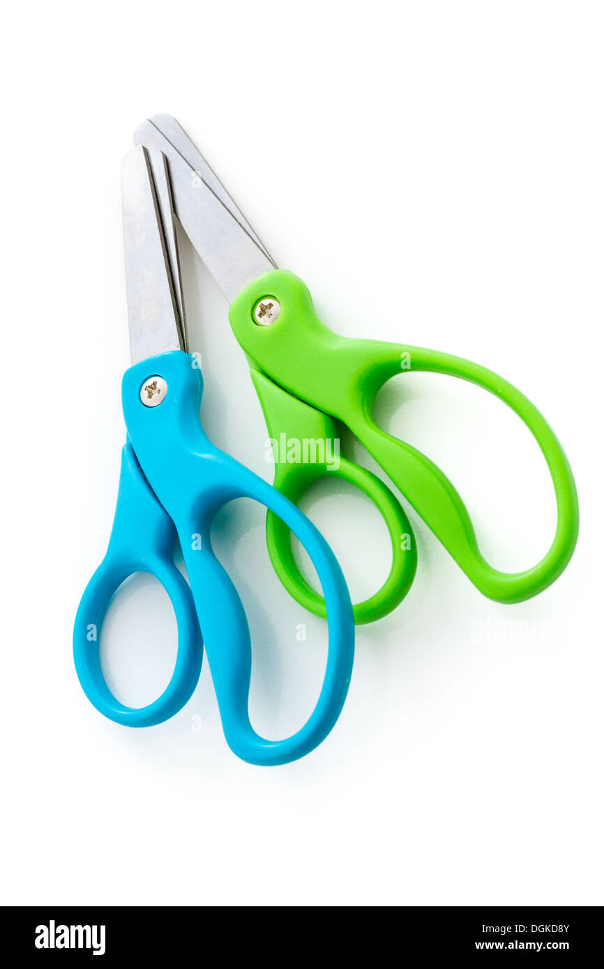 Color scissors for school supplies on a white background Stock Photo ...