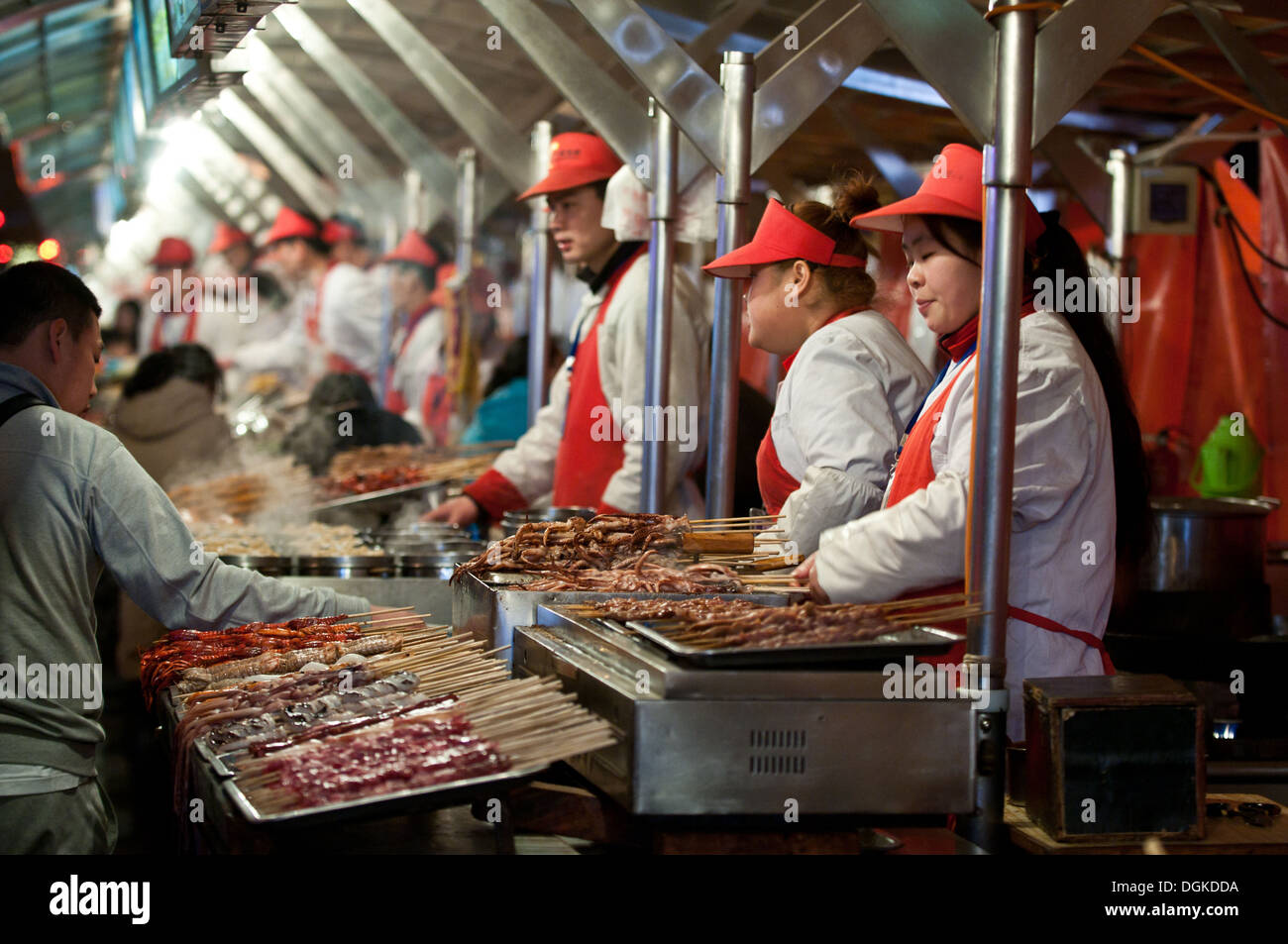 Donghuamen Night Market (nighttime snack street) located in the ...