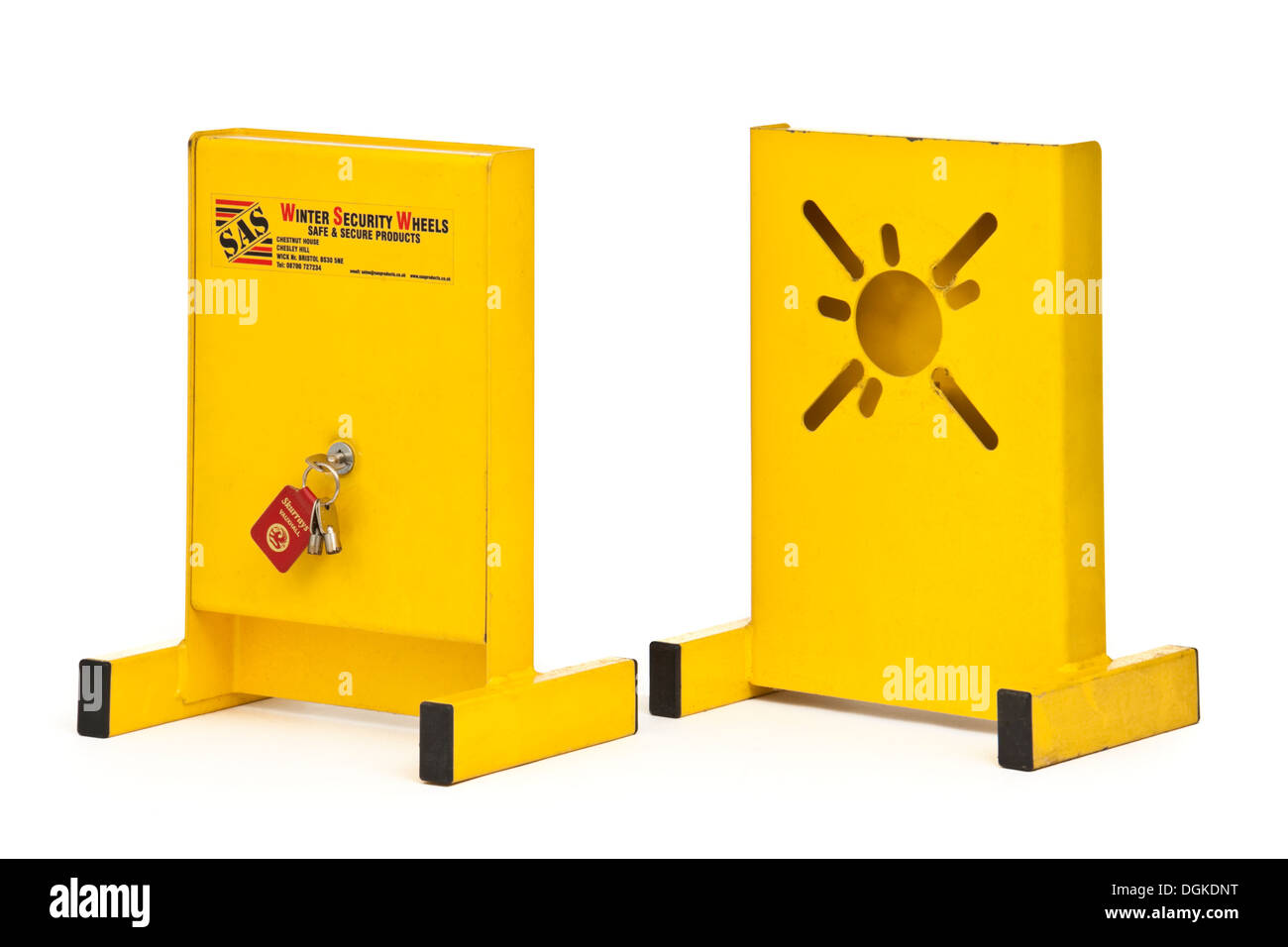 Pair of caravan Winter Security Wheels Stock Photo - Alamy