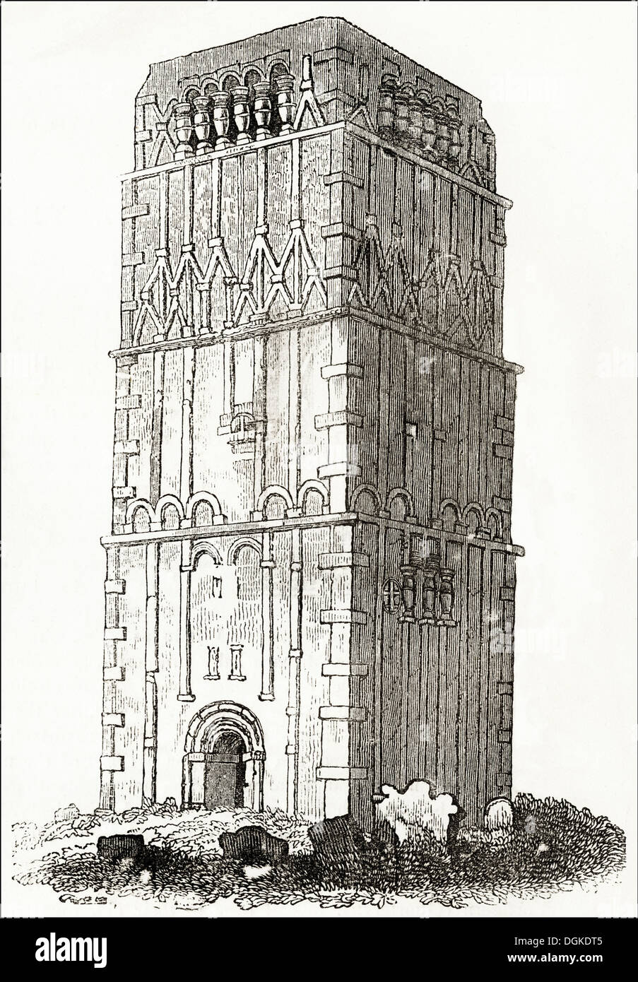 Anglo Saxon Britain. Tower of Earls Barton Church Northamptonshire ...