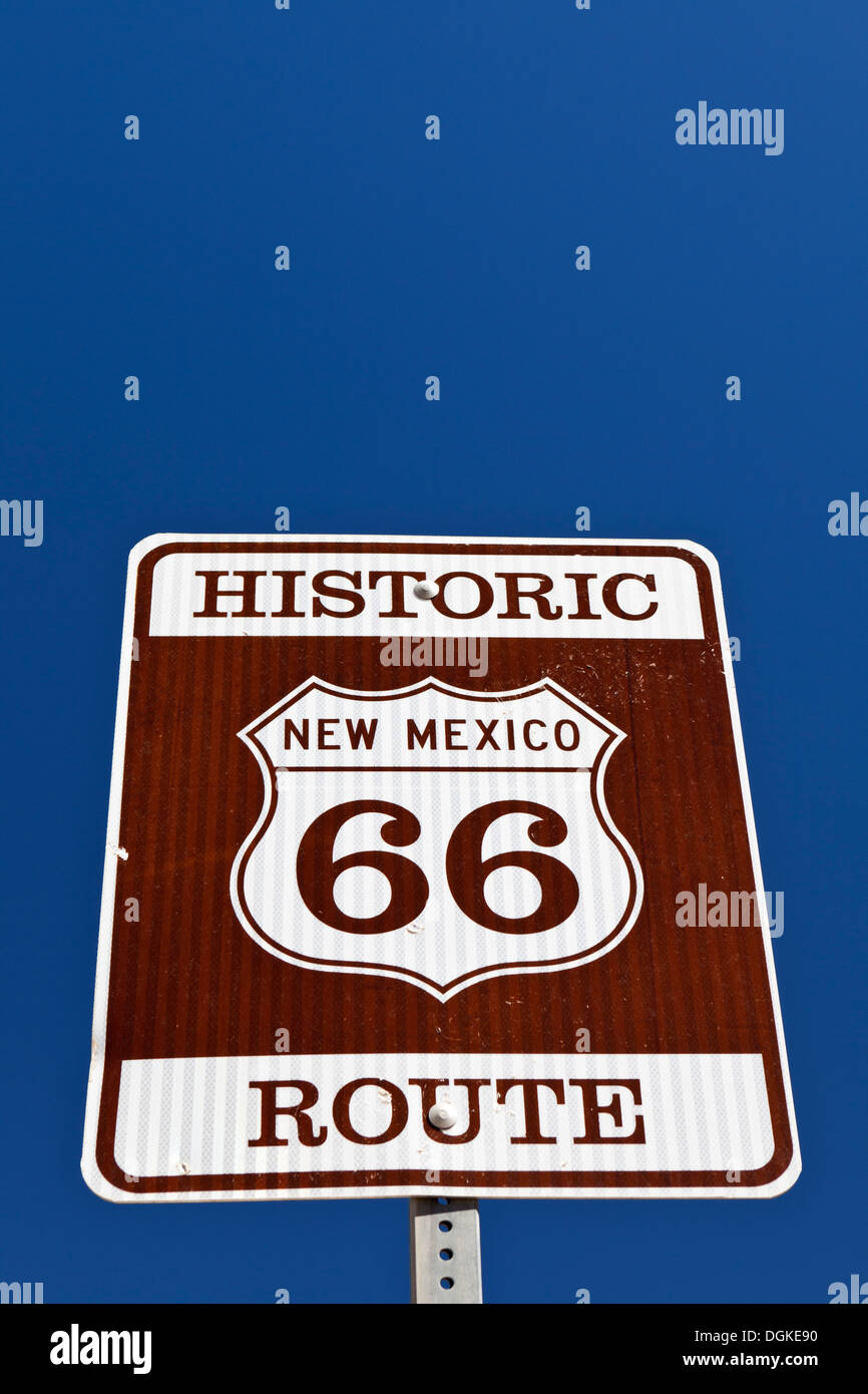 Historic Route 66 sign near Grants in New Mexico Stock Photo - Alamy