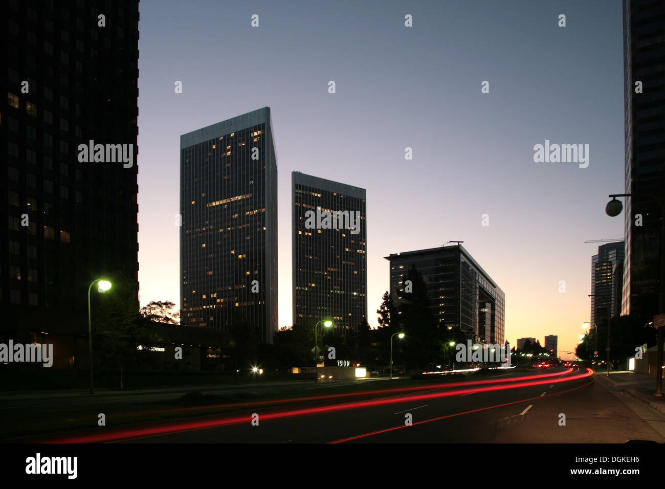 Century City Night Views of the Skyline Stock Photo - Alamy