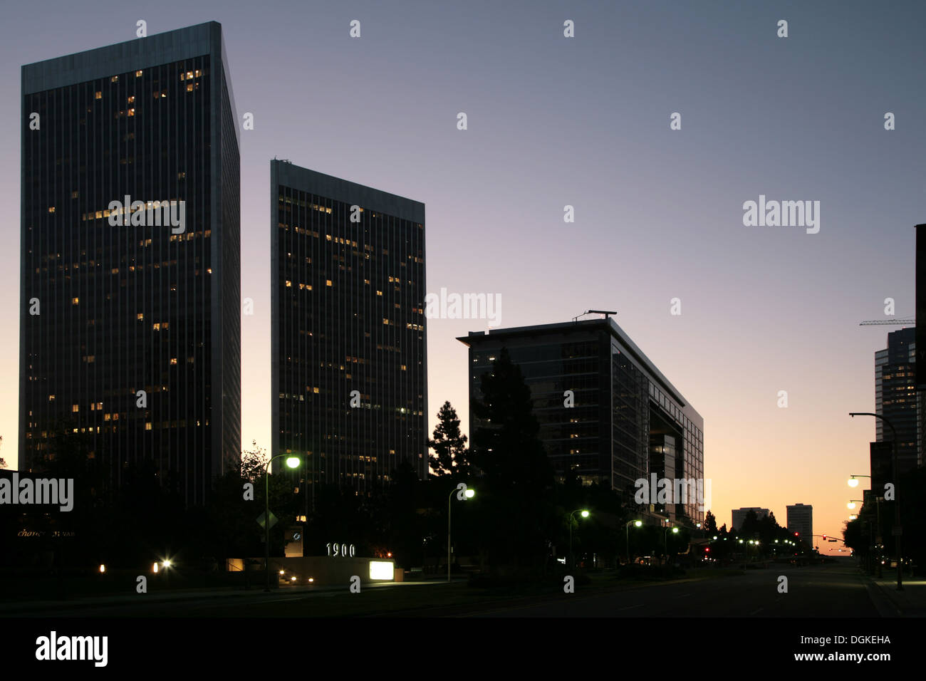 Century City Night Views of the Skyline Stock Photo - Alamy