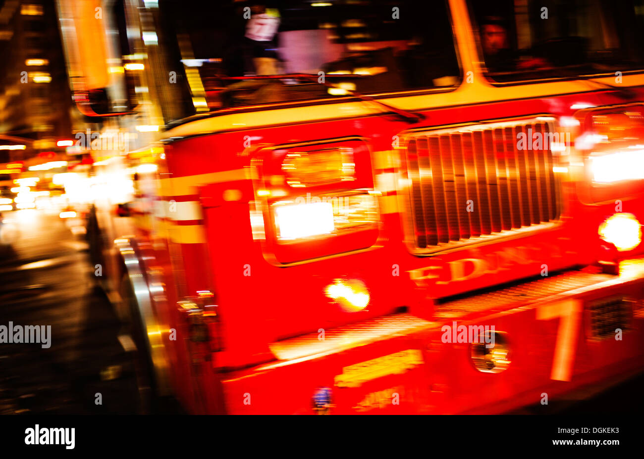 Fire truck night hi-res stock photography and images - Alamy
