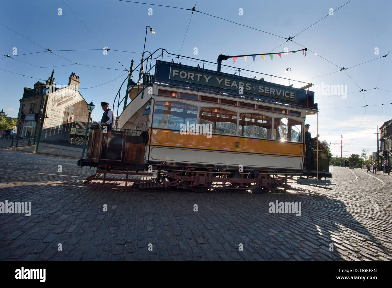 Old tram in open air museum in the north of England Stock Photo - Alamy