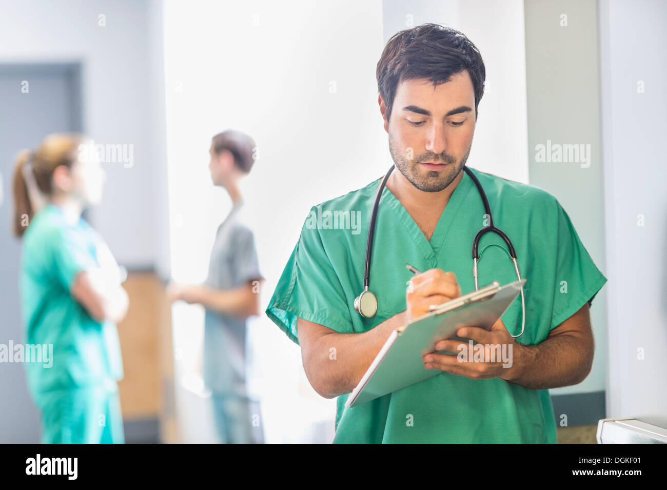 Doctor in hospital hallway hi-res stock photography and images - Alamy