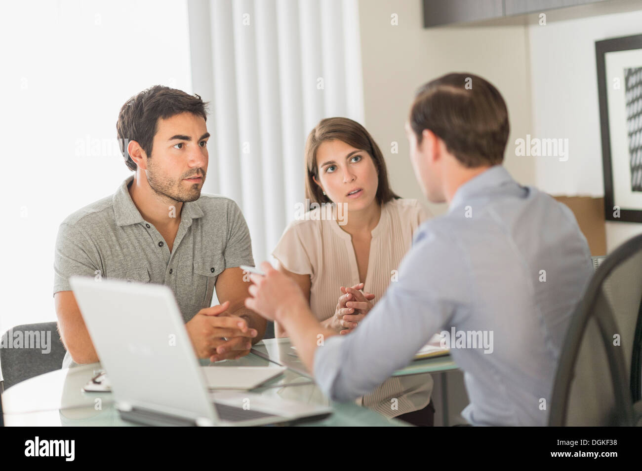Bank desk advisor hi-res stock photography and images - Alamy