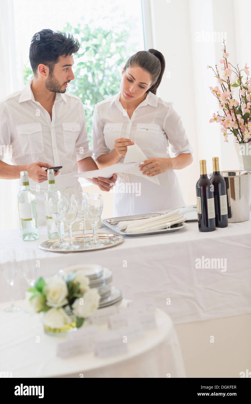 Business owners planning restaurant hi-res stock photography and images ...