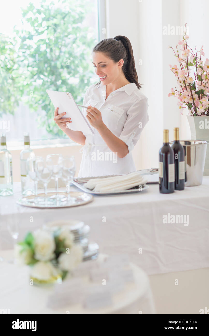 Preparing table setting one person hi-res stock photography and images ...