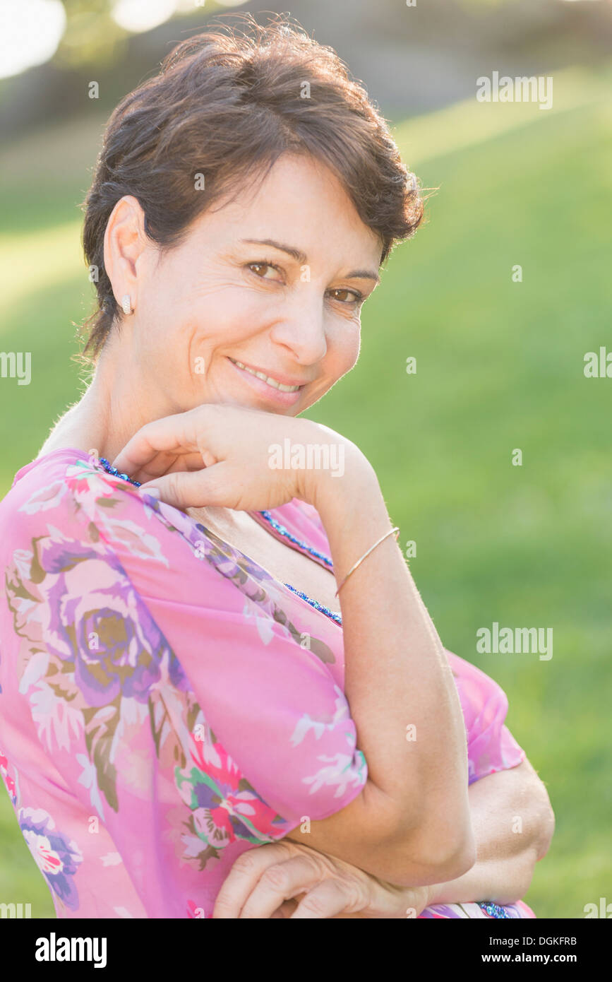 Portrait happy mature woman on hi-res stock photography and images - Alamy