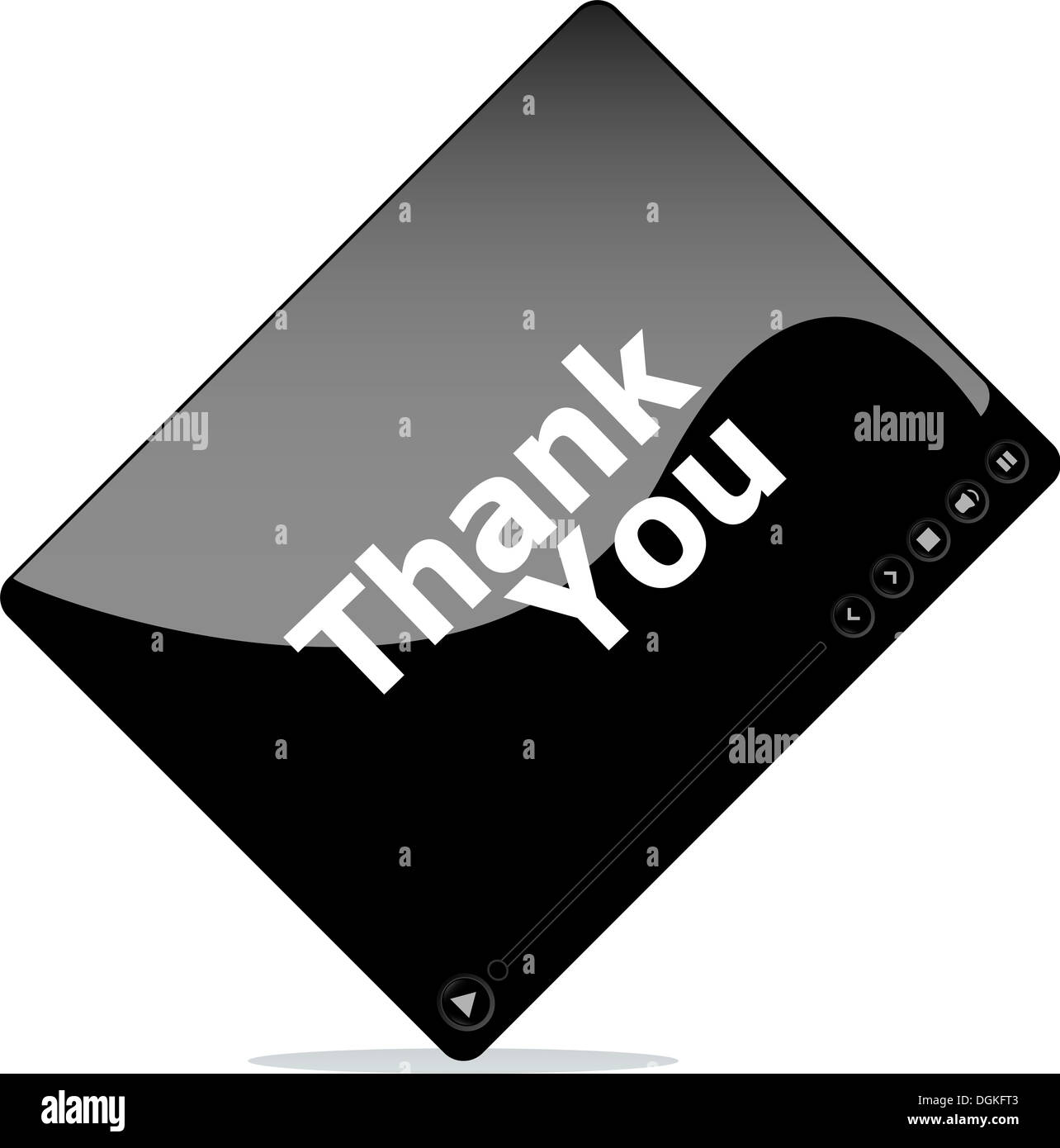thank you on media player interface Stock Photo - Alamy