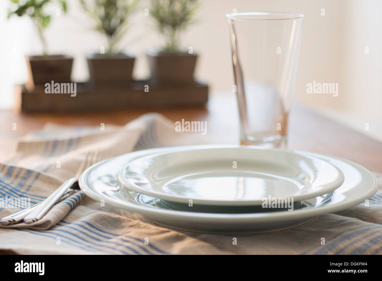 Close up of place setting Stock Photo - Alamy