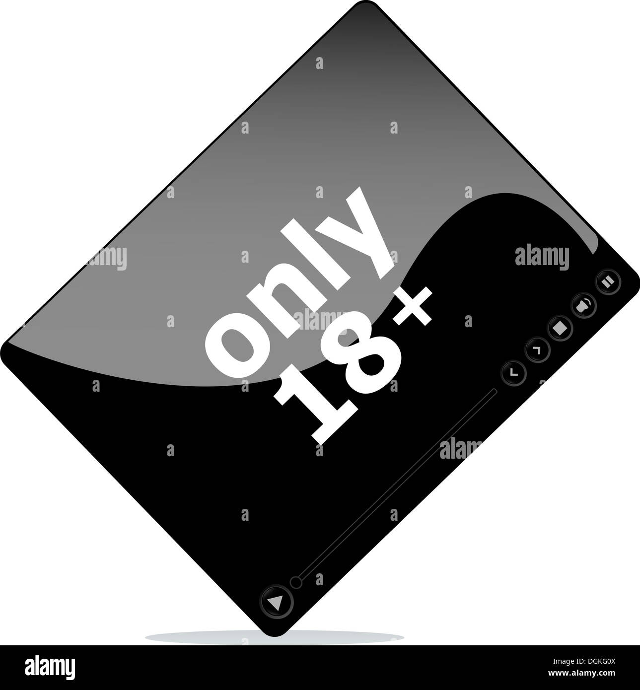 Social media concept: media player interface with only 18 word Stock ...