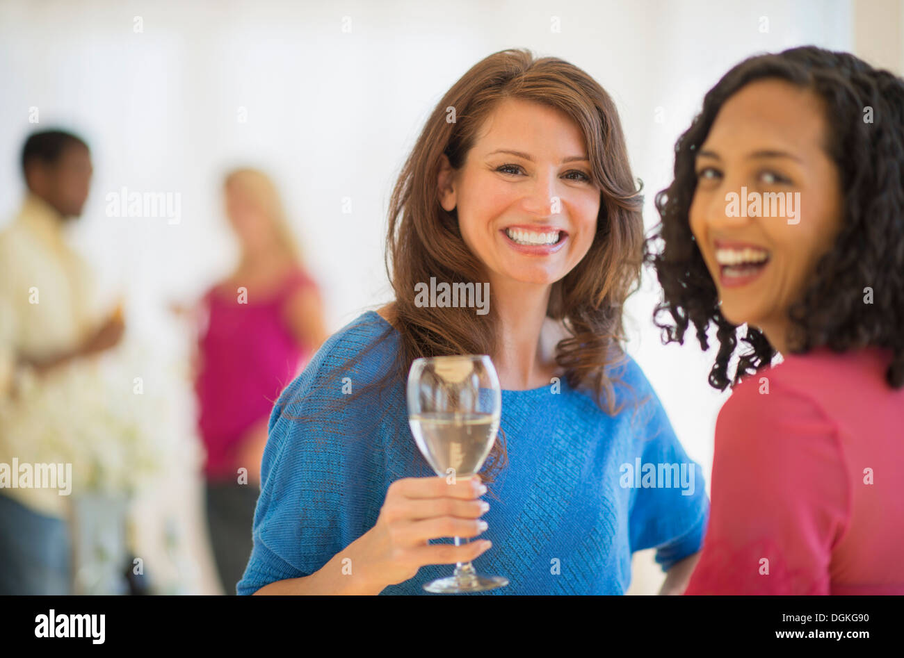 Friends at party Stock Photo - Alamy