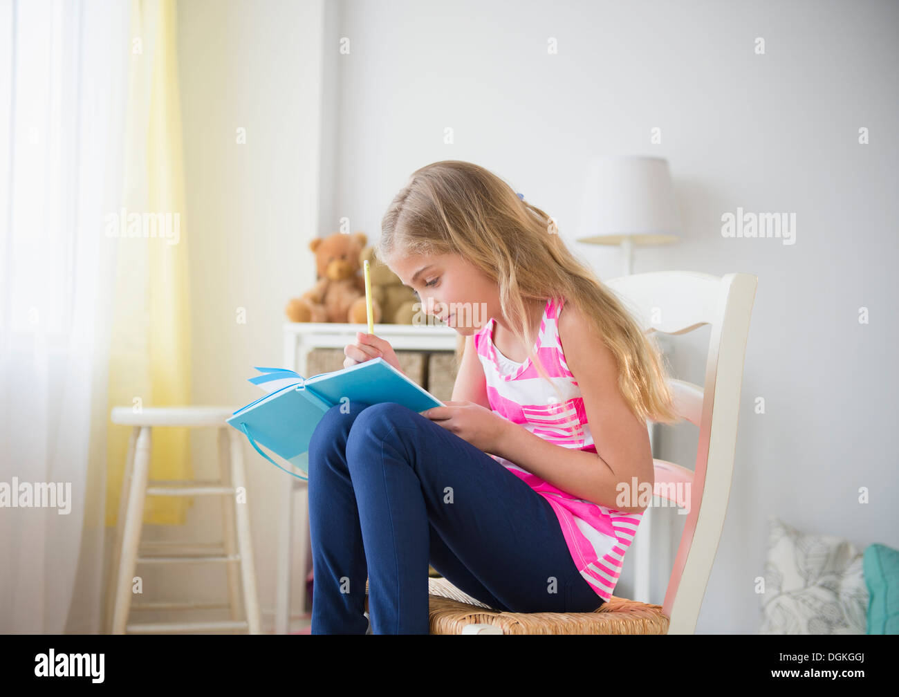 Girl Writing Diary High Resolution Stock Photography and Images - Alamy