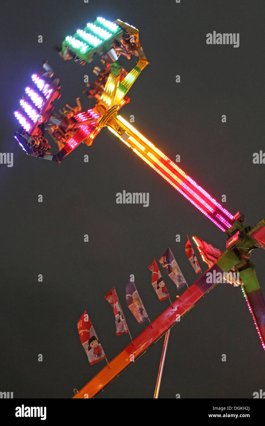 Night ride at the state fair Stock Photo - Alamy