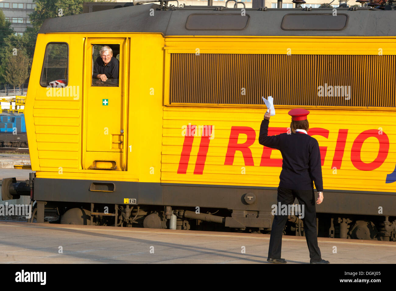 RegioJet locomotive train company Czech Republic Stock Photo - Alamy