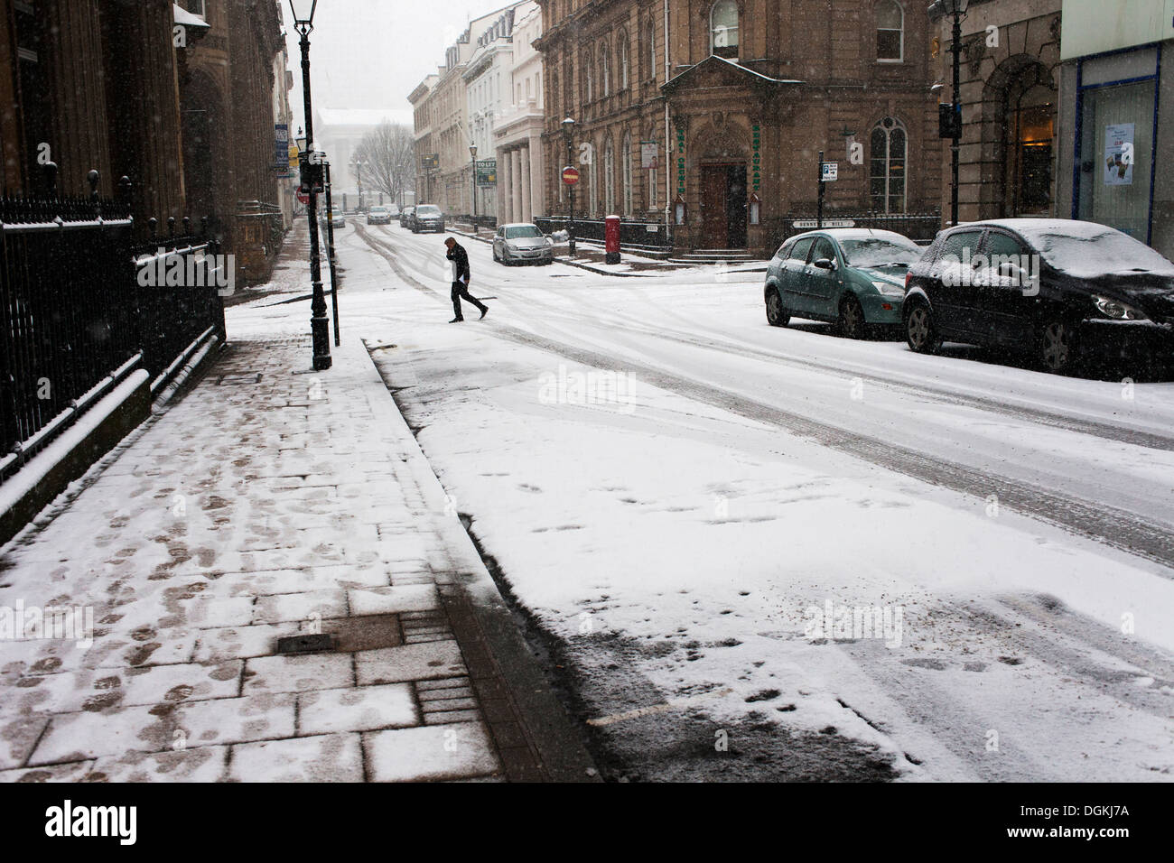 Snow in the city centre of Birmingham Stock Photo - Alamy