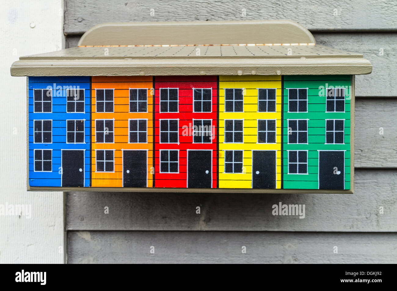 A custom made mailbox painted to replicate the facades of the iconic ...