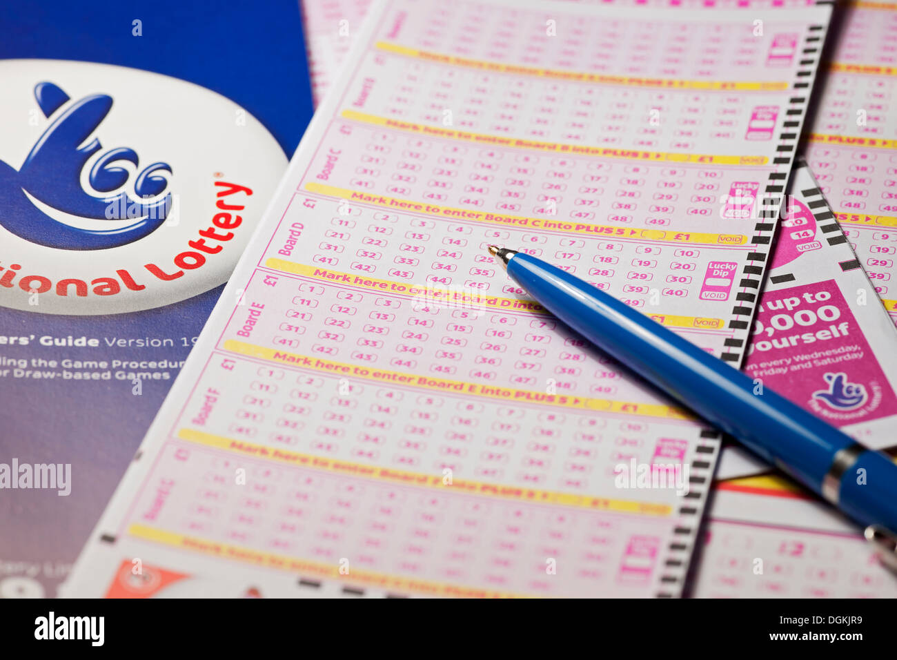 National Lottery slips Stock Photo - Alamy