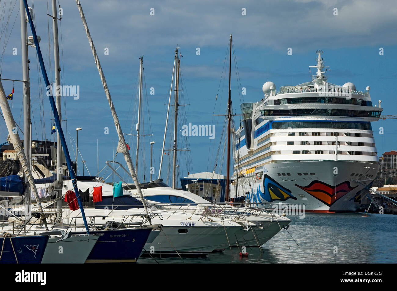 Cruise ship AidAluna moored in Funchal harbour Stock Photo - Alamy