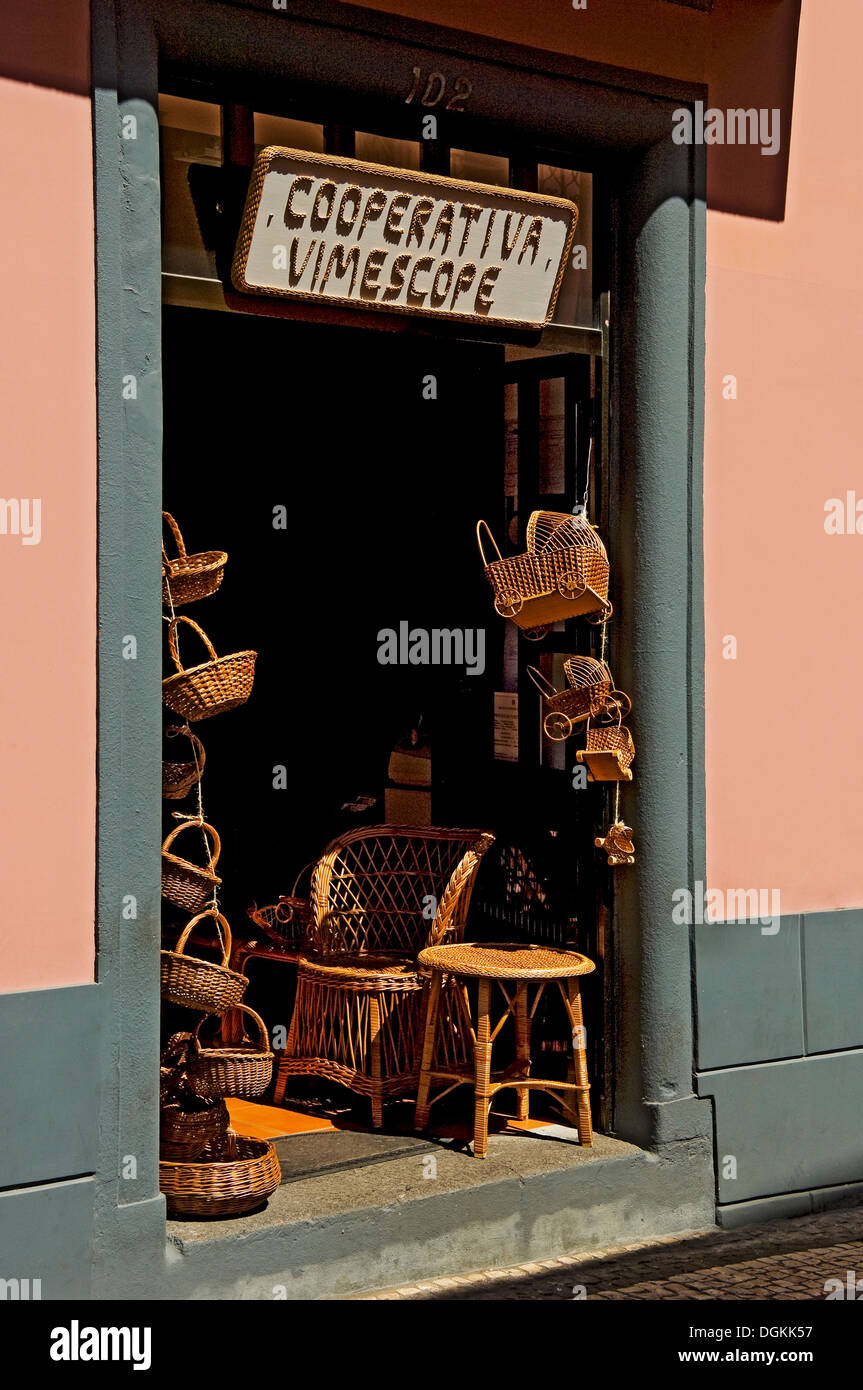Doorway of a shop selling wicker products Stock Photo - Alamy
