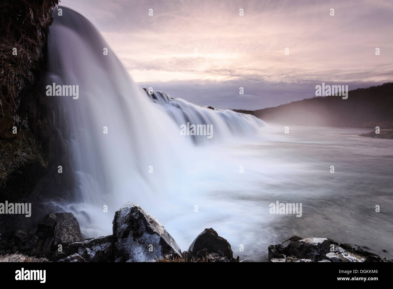A view of the Faxifoss waterfall in southern Iceland Stock Photo - Alamy