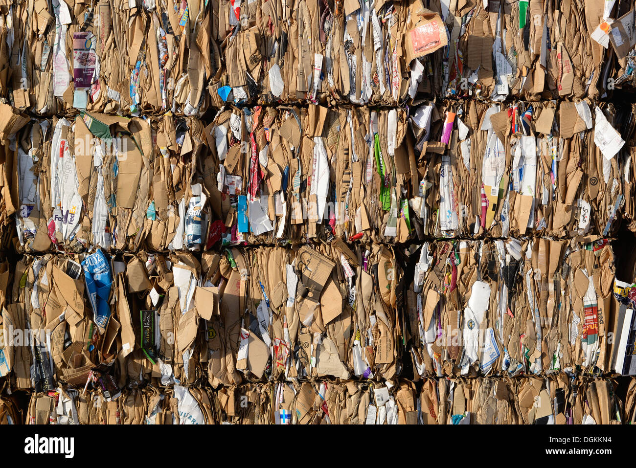 Cardboard bales waste recycling hi-res stock photography and images - Alamy