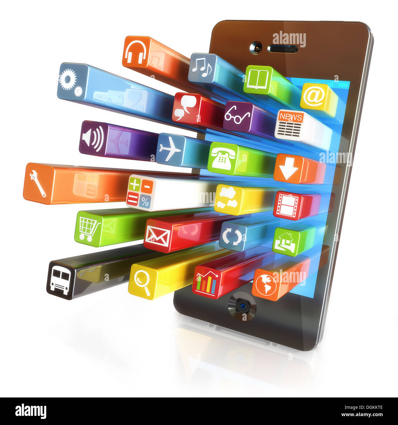 Phone screen technology icons Cut Out Stock Images & Pictures - Alamy