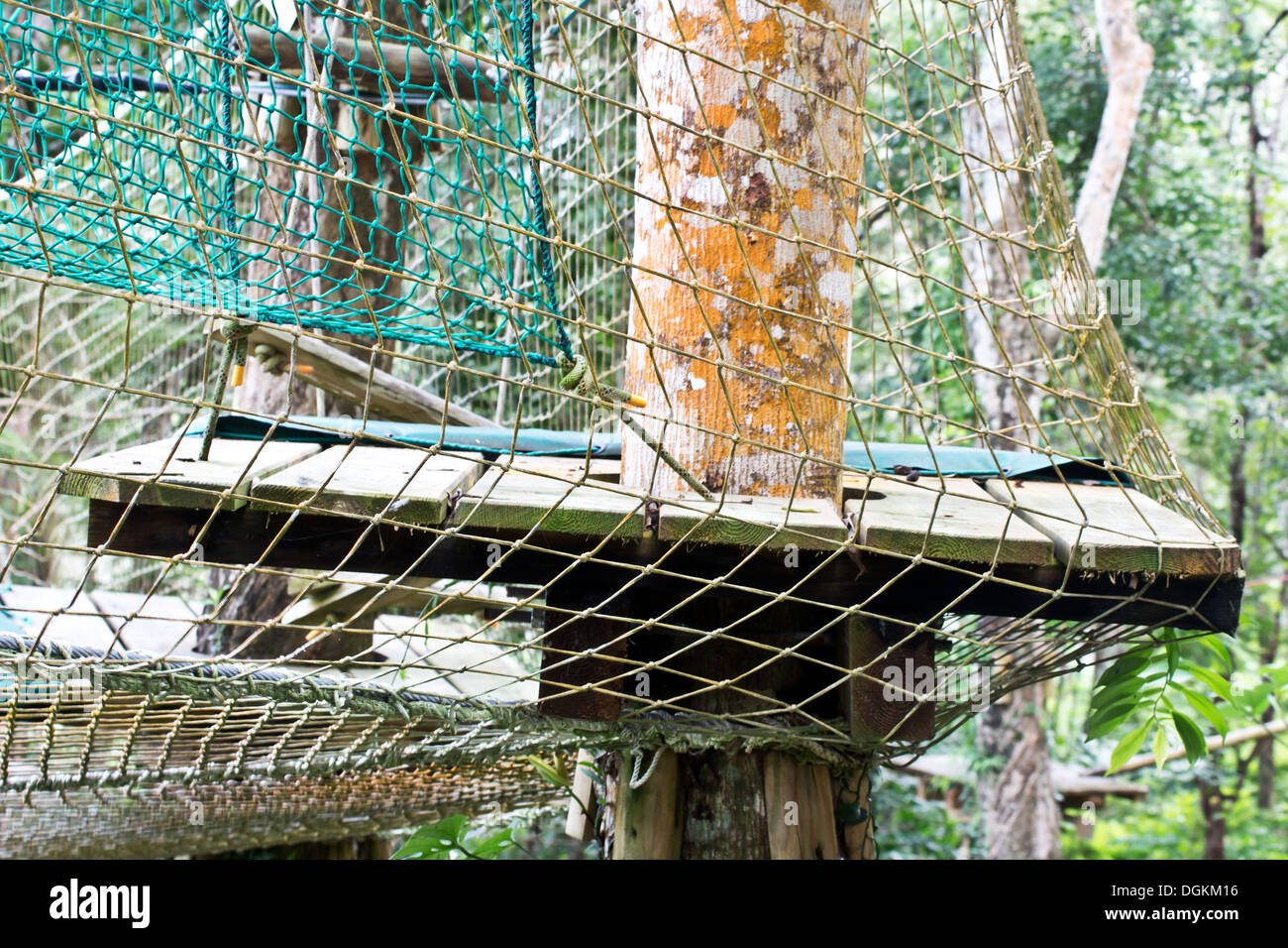 ropes course station Stock Photo - Alamy