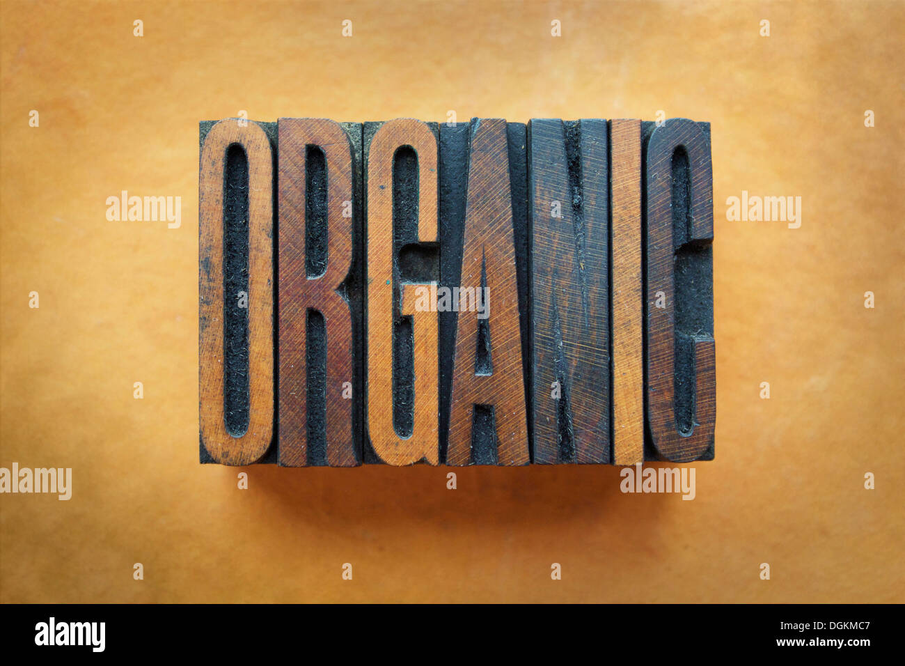 The word ORGANIC written in vintage letterpress type Stock Photo - Alamy