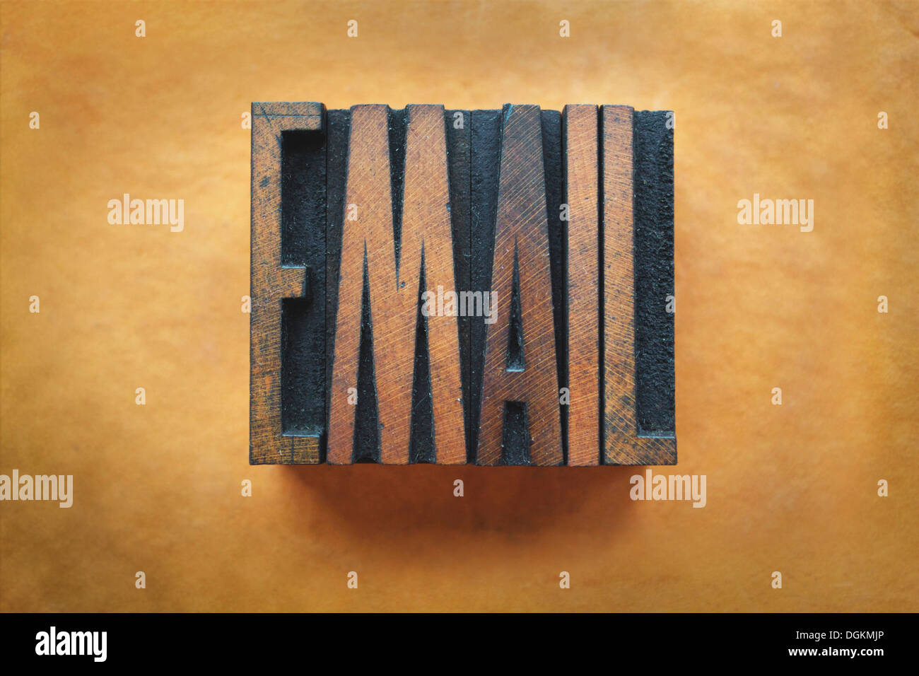 The word EMAIL written in vintage letterpress type Stock Photo - Alamy