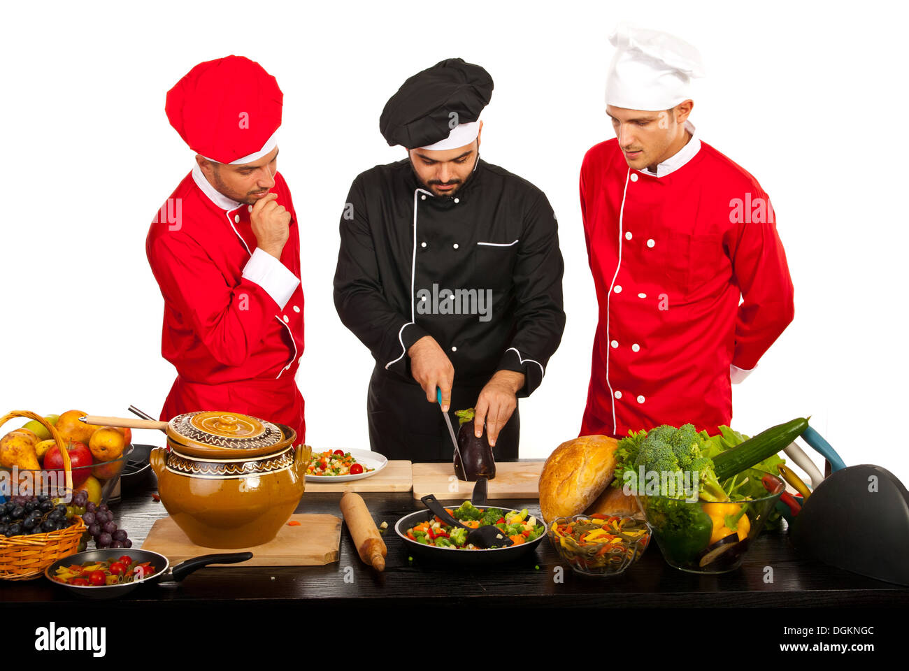 Chef teacher with students teaching in kitchen Stock Photo - Alamy