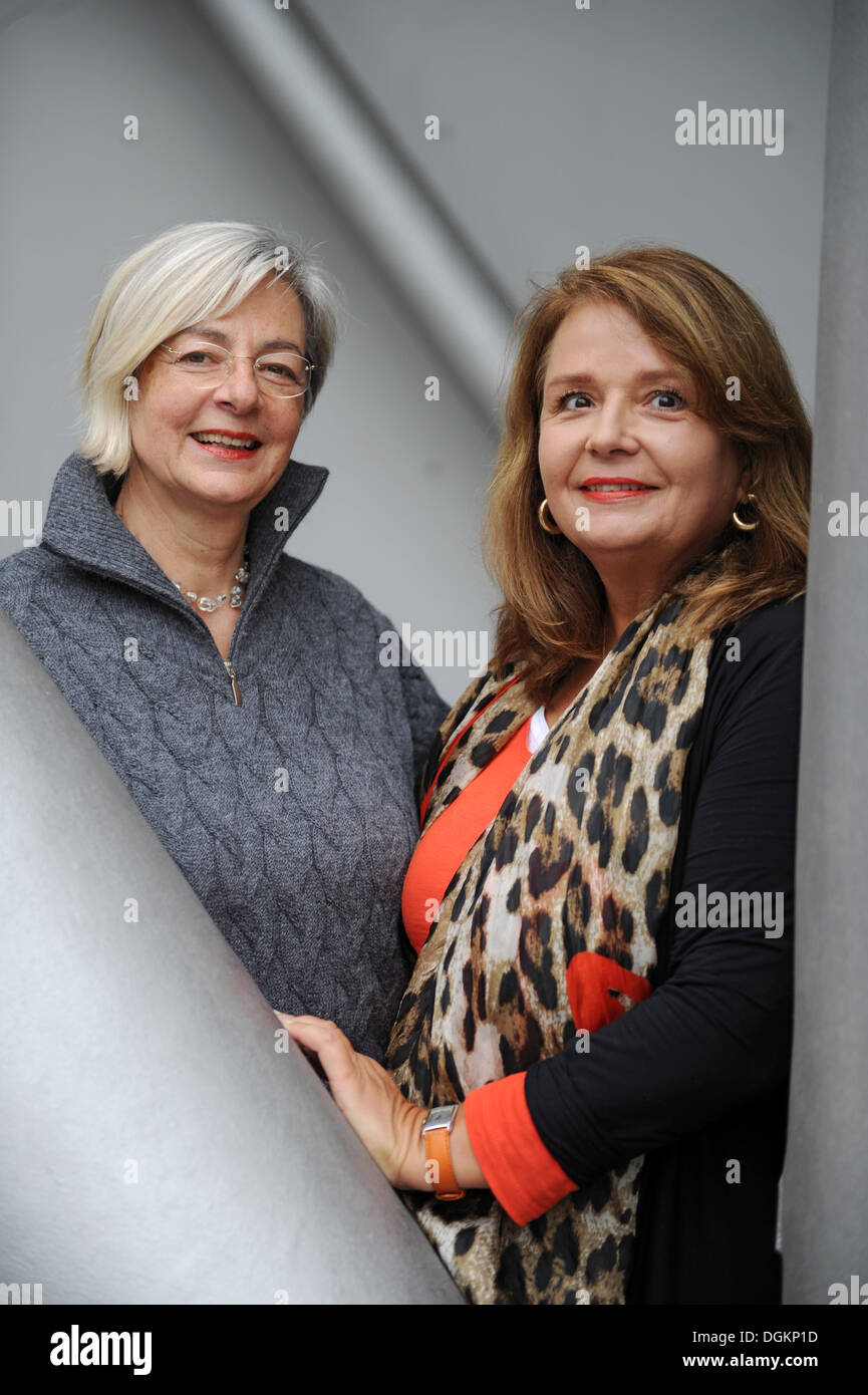 Angela Francisca Endress (l), Barbara Goerlich , at the 65. Frankfurt ...